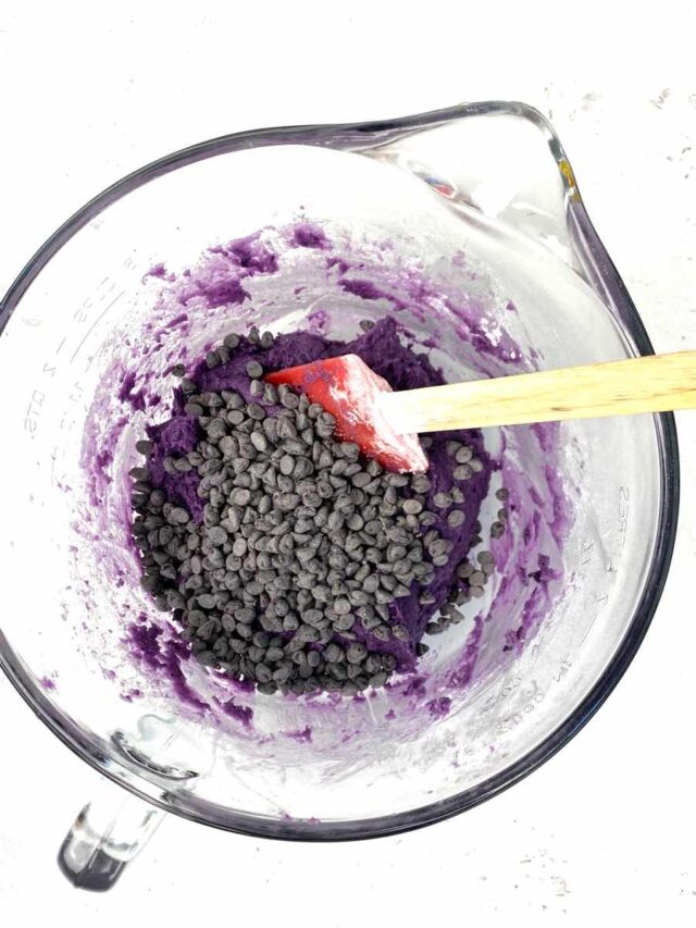 Ube Chocolate Chip Cookies - Mae Serves You Food