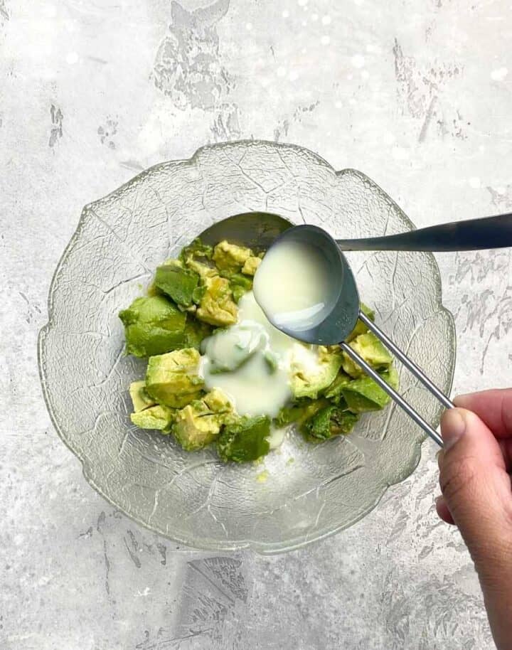 Avocado with Condensed Milk